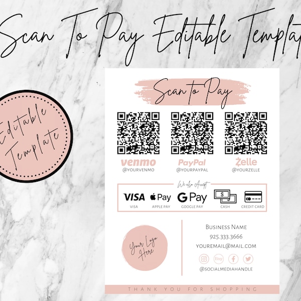 Zelle and Cashapp Qr Code Stickers - Etsy