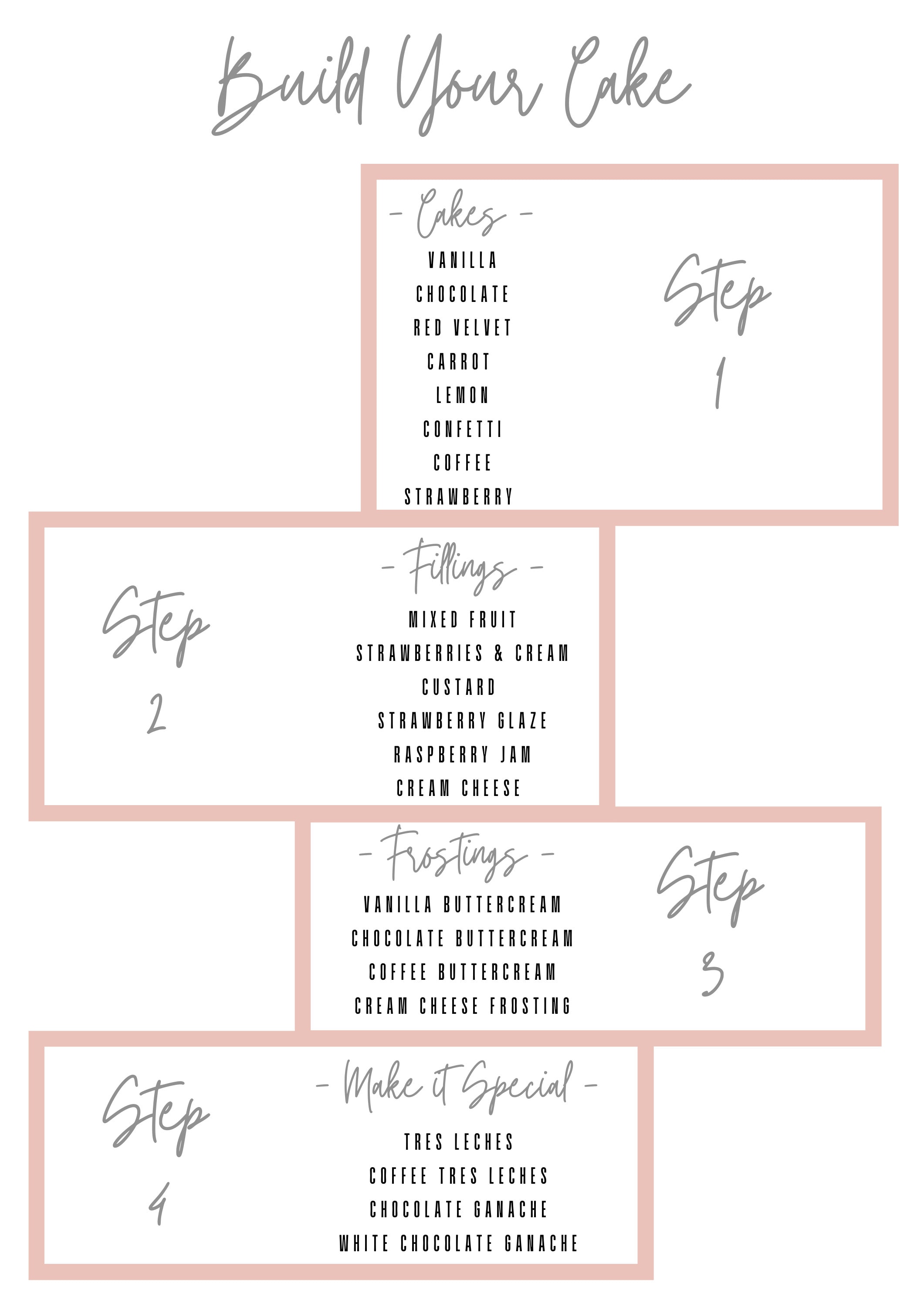 Cake Builder/ Flavor Sheet, Must Have for Cake Buisness, Customizable ...