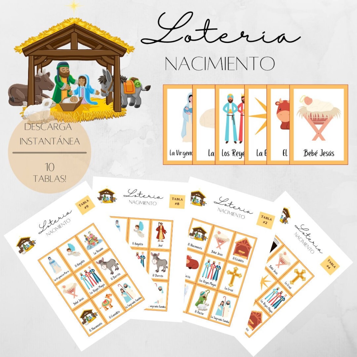 Loteria Nacimiento, Loteria Navidena Para Toda La Familia, Christmas ...