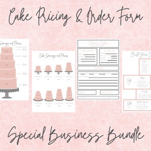 Cake Business Pricing/order Sheet Bundle. 4 in 1. Best Value. Must Have ...