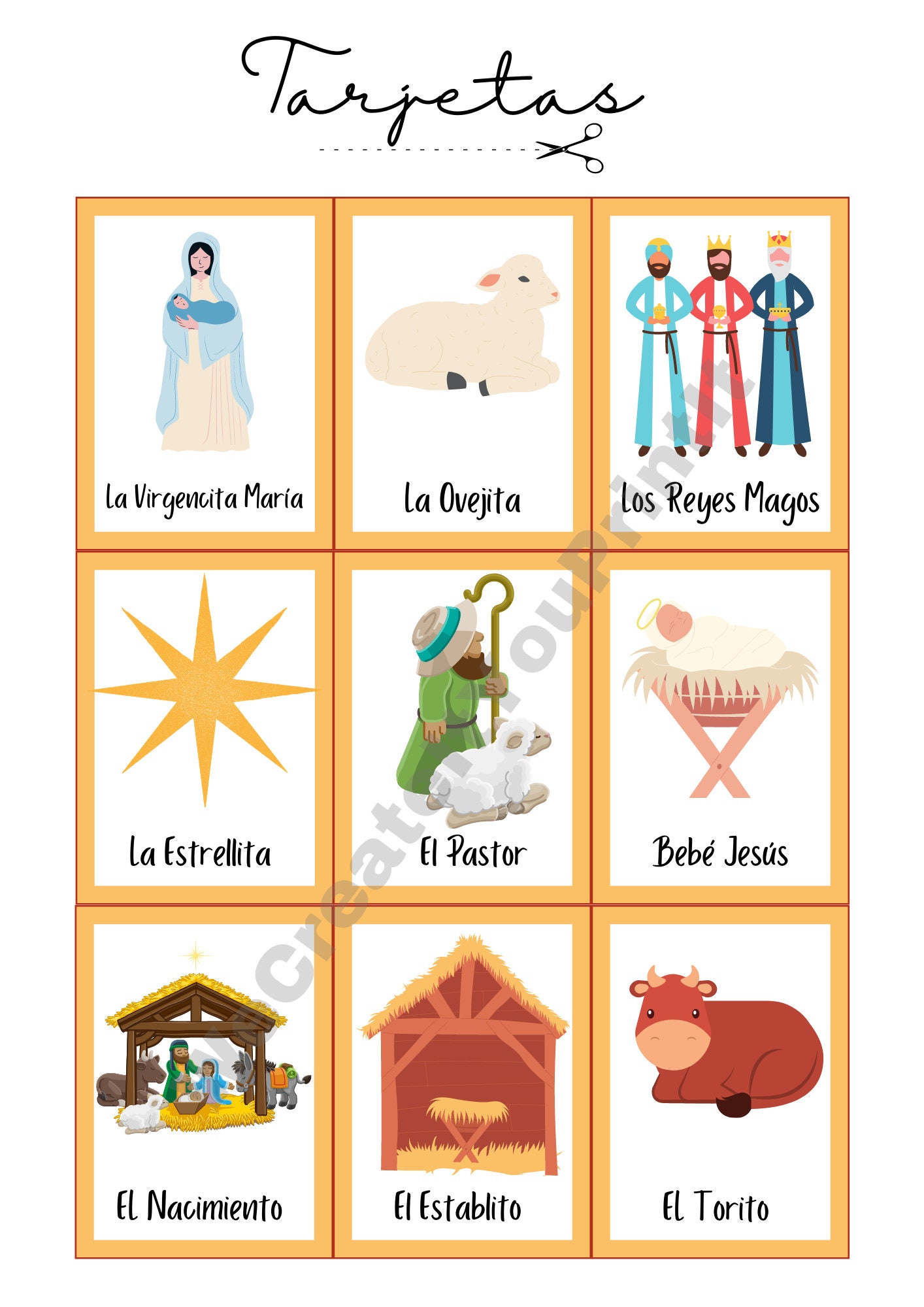 Loteria Nacimiento, Loteria Navidena Para Toda La Familia, Christmas ...