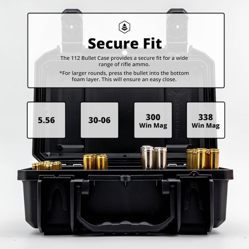 Evergreen 100 Round Bullet Locking Storage Case - Travel Safe/ Mil Spec ...