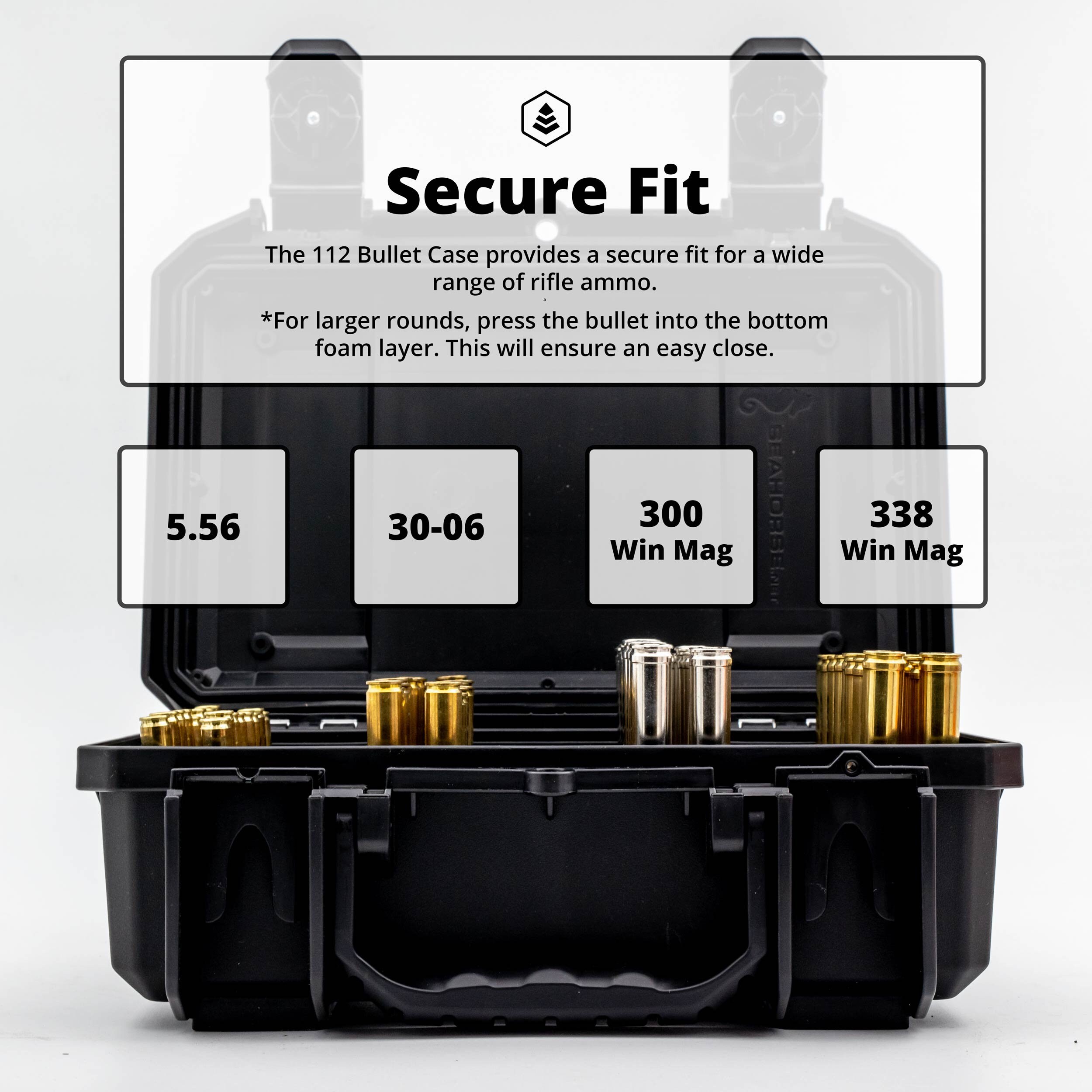 Evergreen 100 Round Bullet Locking Storage Case - Travel Safe/ Mil Spec ...