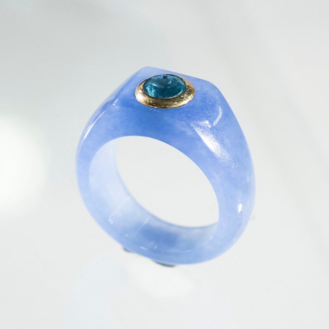 Statement Cocktail Signet Ring Unisex Men's Pinky Pinkie Solid Carved ...