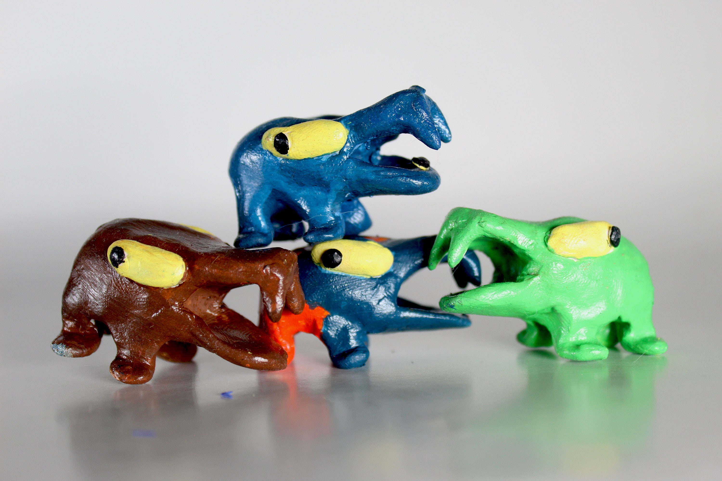 Fanged Wagords, Handmade Polymer Clay Creature Figurine Collectible - Etsy