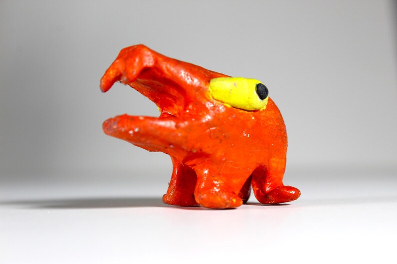 Fanged Wagords, Handmade Polymer Clay Creature Figurine Collectible - Etsy