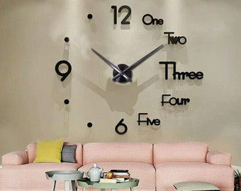 Frameless Wall Clock - Etsy