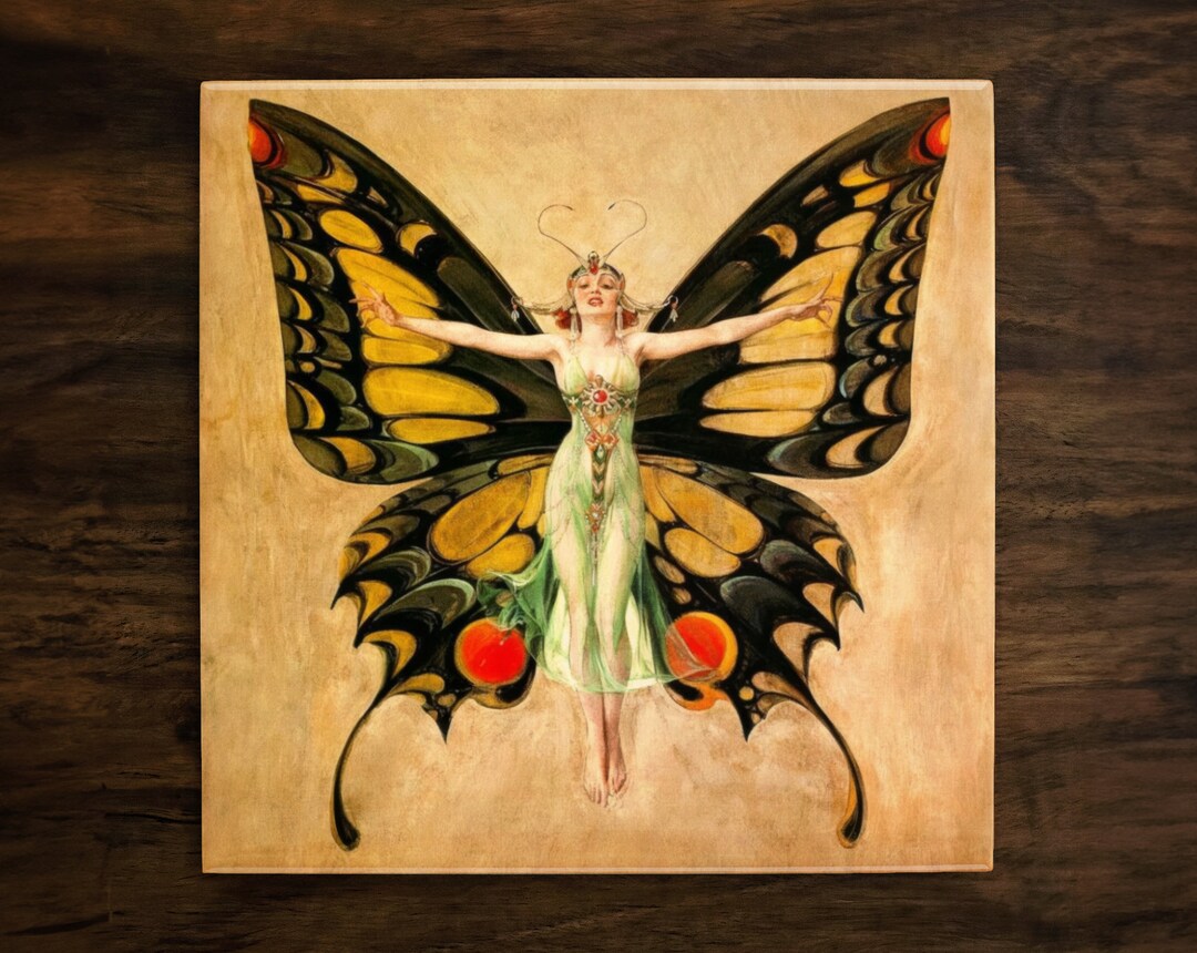 The Flapper, Art on a Glossy Ceramic Decorative Tile, Free Shipping to ...