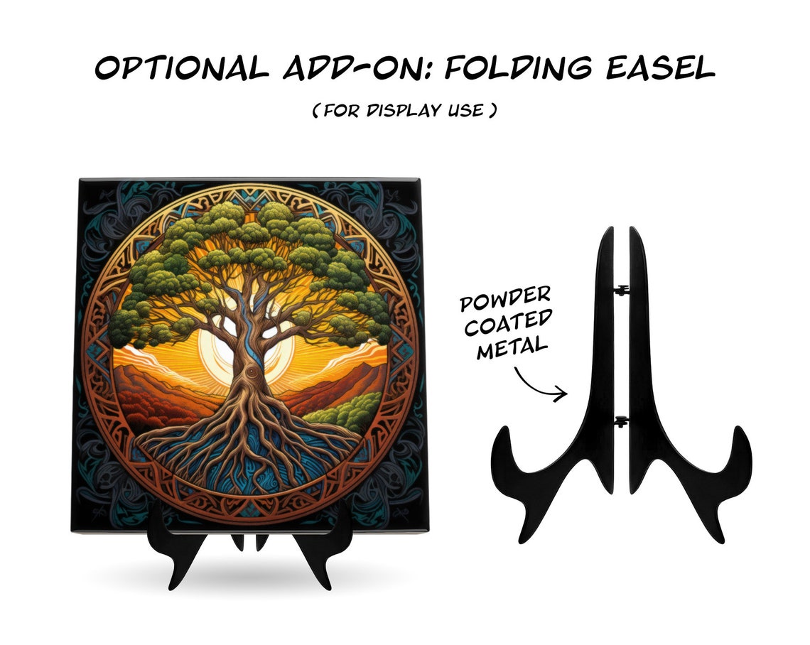 Sprouting Tree Ceramic Tile: Glossy Decorative Art Tile - Etsy