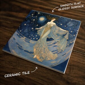 Angelic Dreams Ceramic Tile: Vintage Celestial Art Decor - Etsy