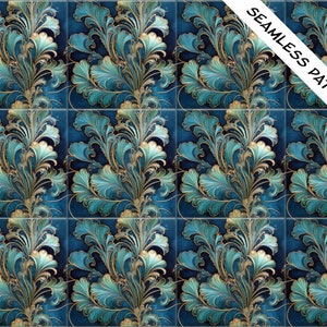 Art Nouveau | Art Deco | Ornate 1920s Style Design (#64), *SEAMLESS ...