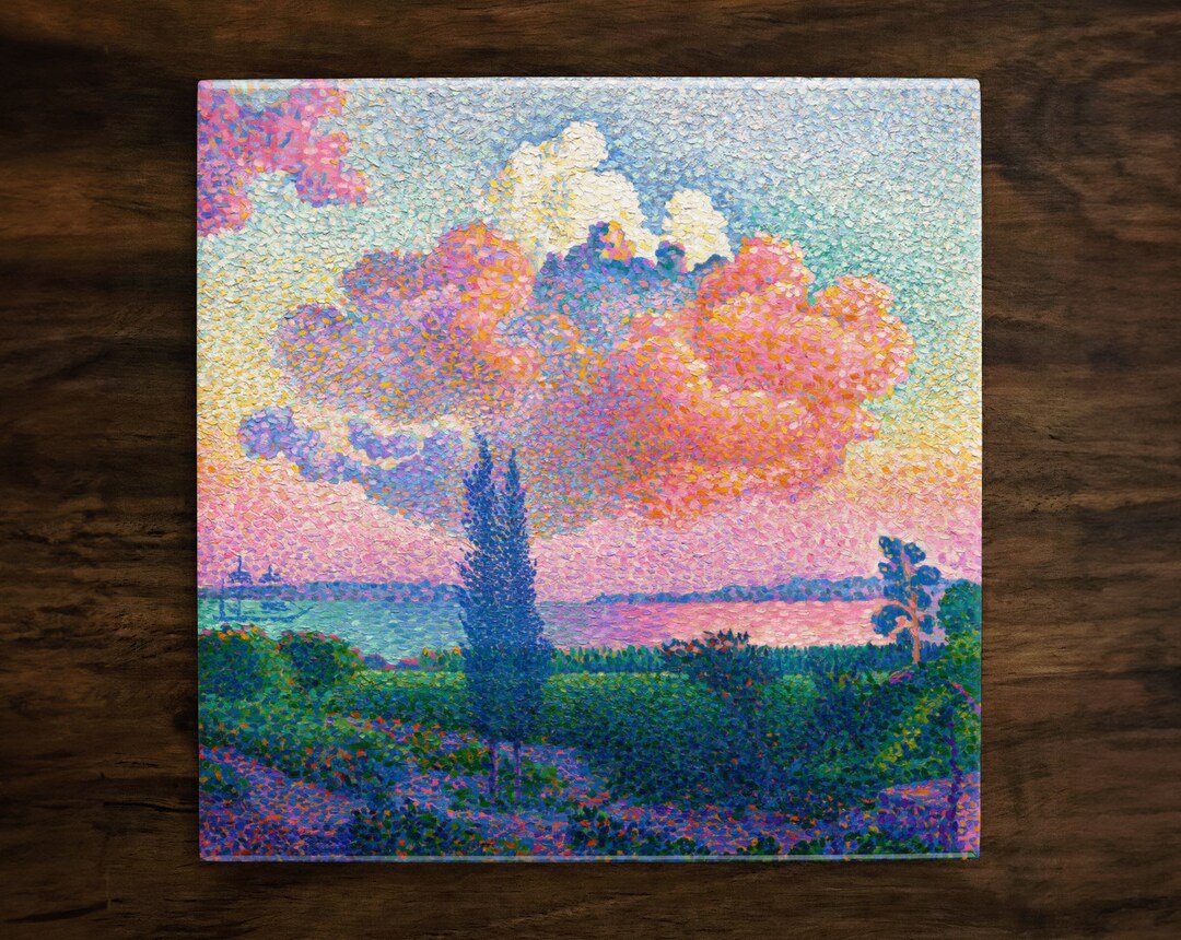 The Pink Cloud by Henri-edmond Cross, Art on a Glossy Ceramic ...