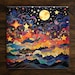 Starry Night Sky Ceramic Tile: Celestial Art Decor - Etsy