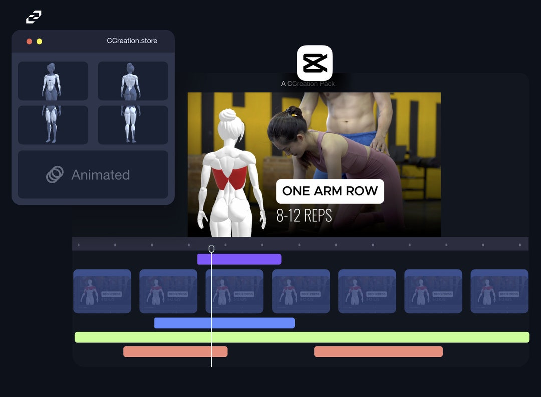 Female Gym Graphics V3 Capcut - Etsy