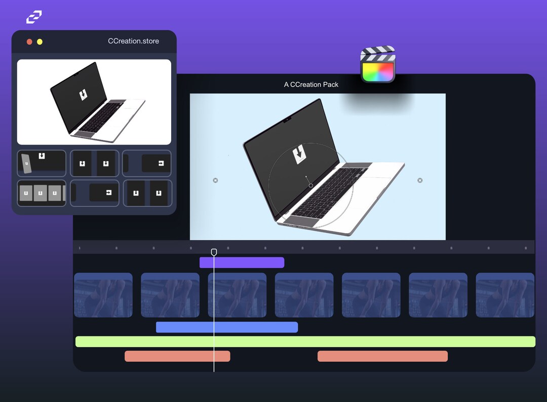 Animated MacBook Pro Mockup Template Editable Final Cut Pro - Etsy