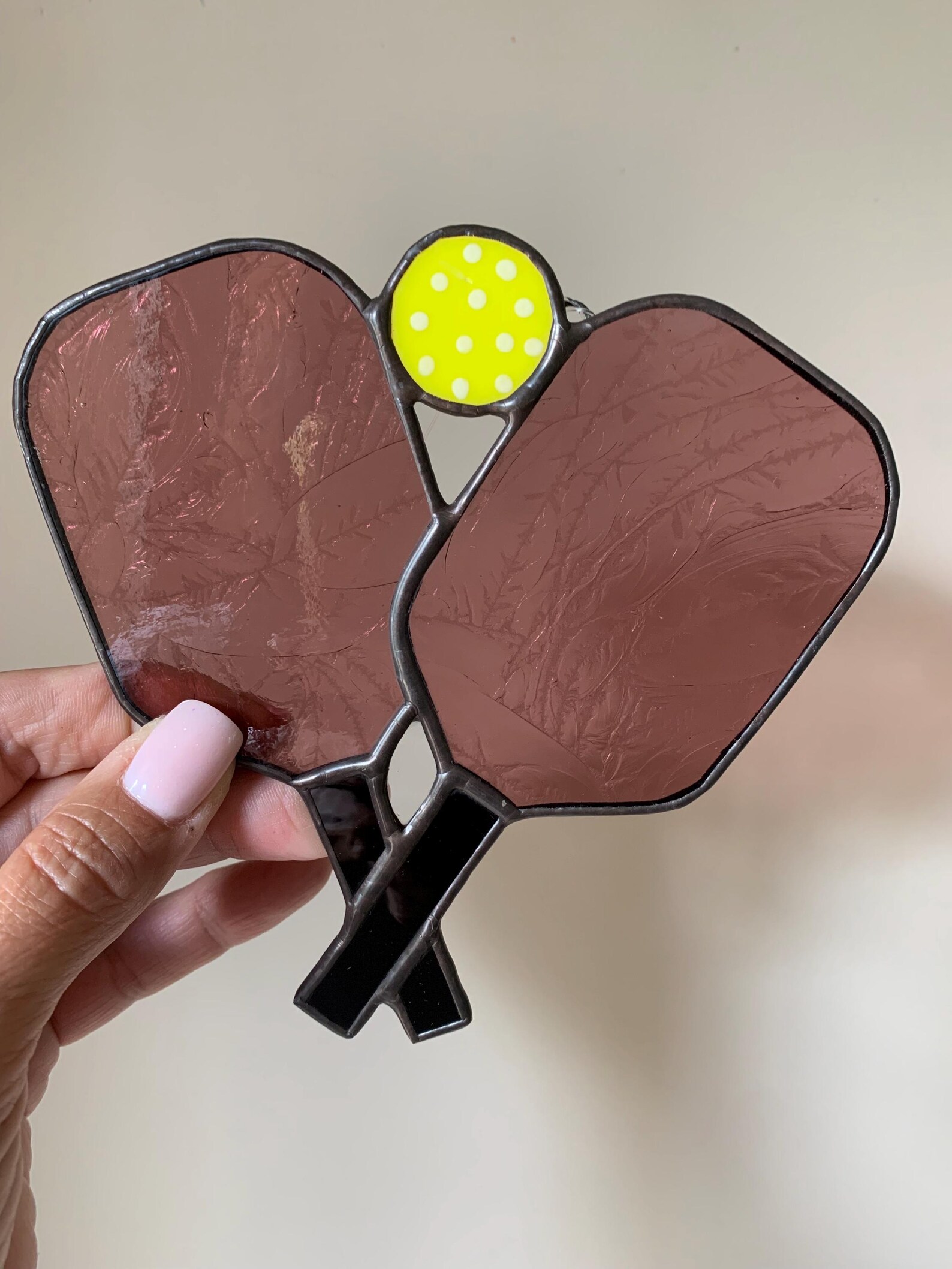 Stained Glass Pickleball Paddles and Ball Sun Catcher - Etsy