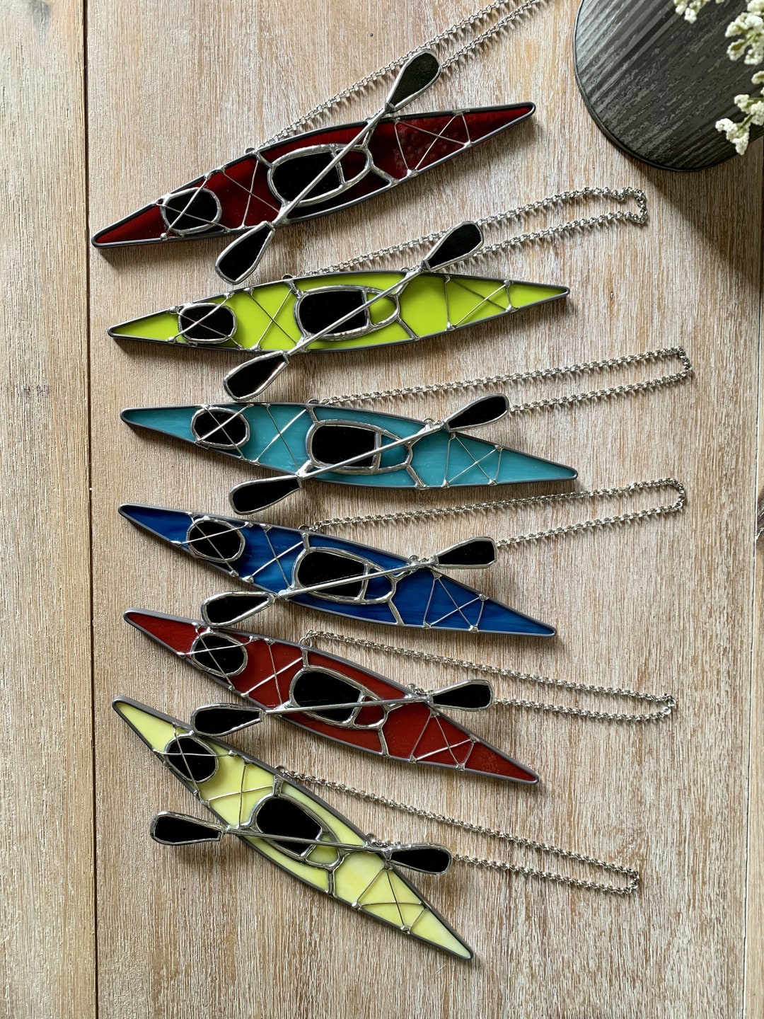 Stained Glass Kayak Suncatchers- Custom Made-you Tell Me the Color You ...