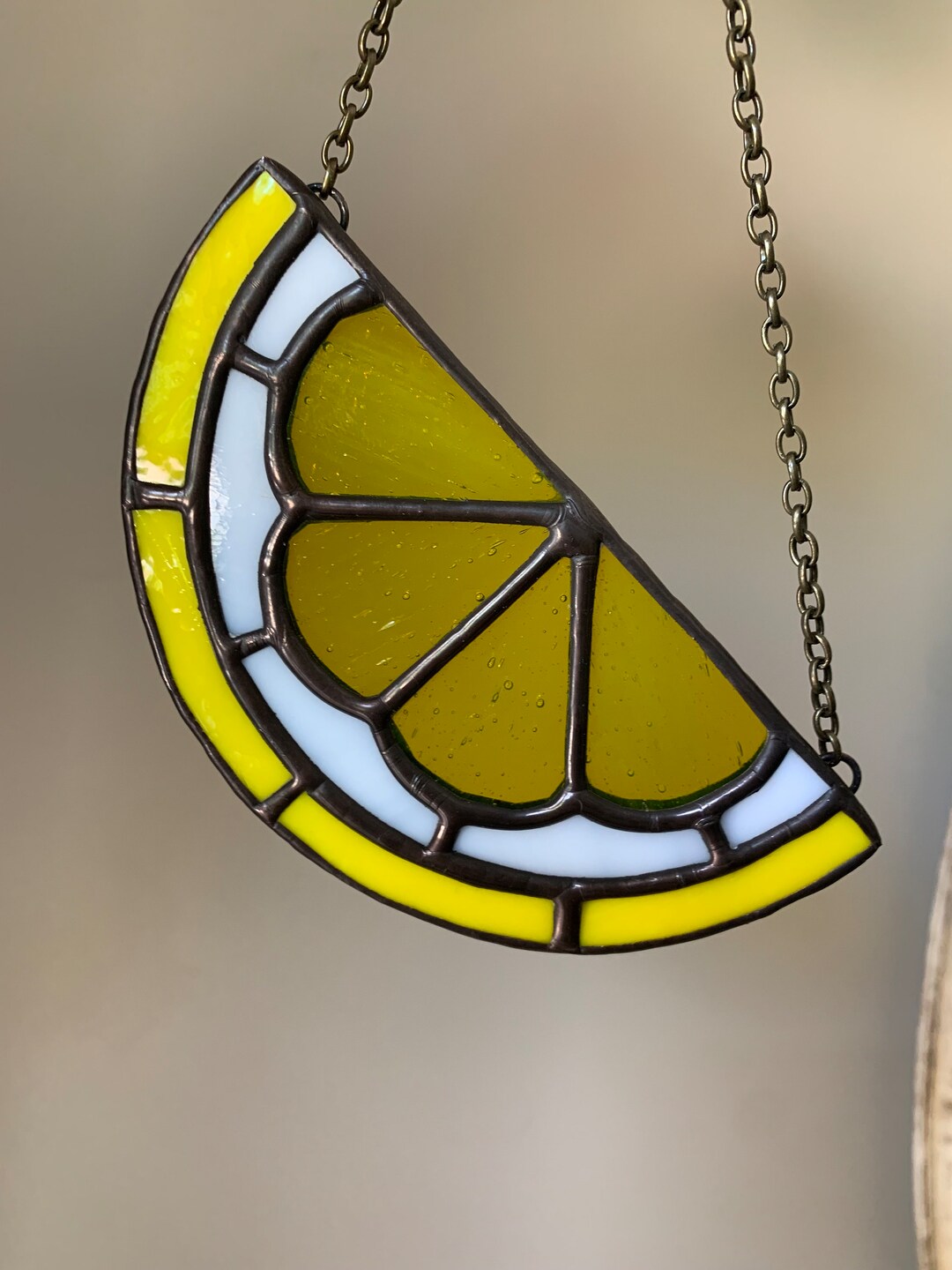 Stained Glass Lemon Wedge Sun Catcher - Etsy