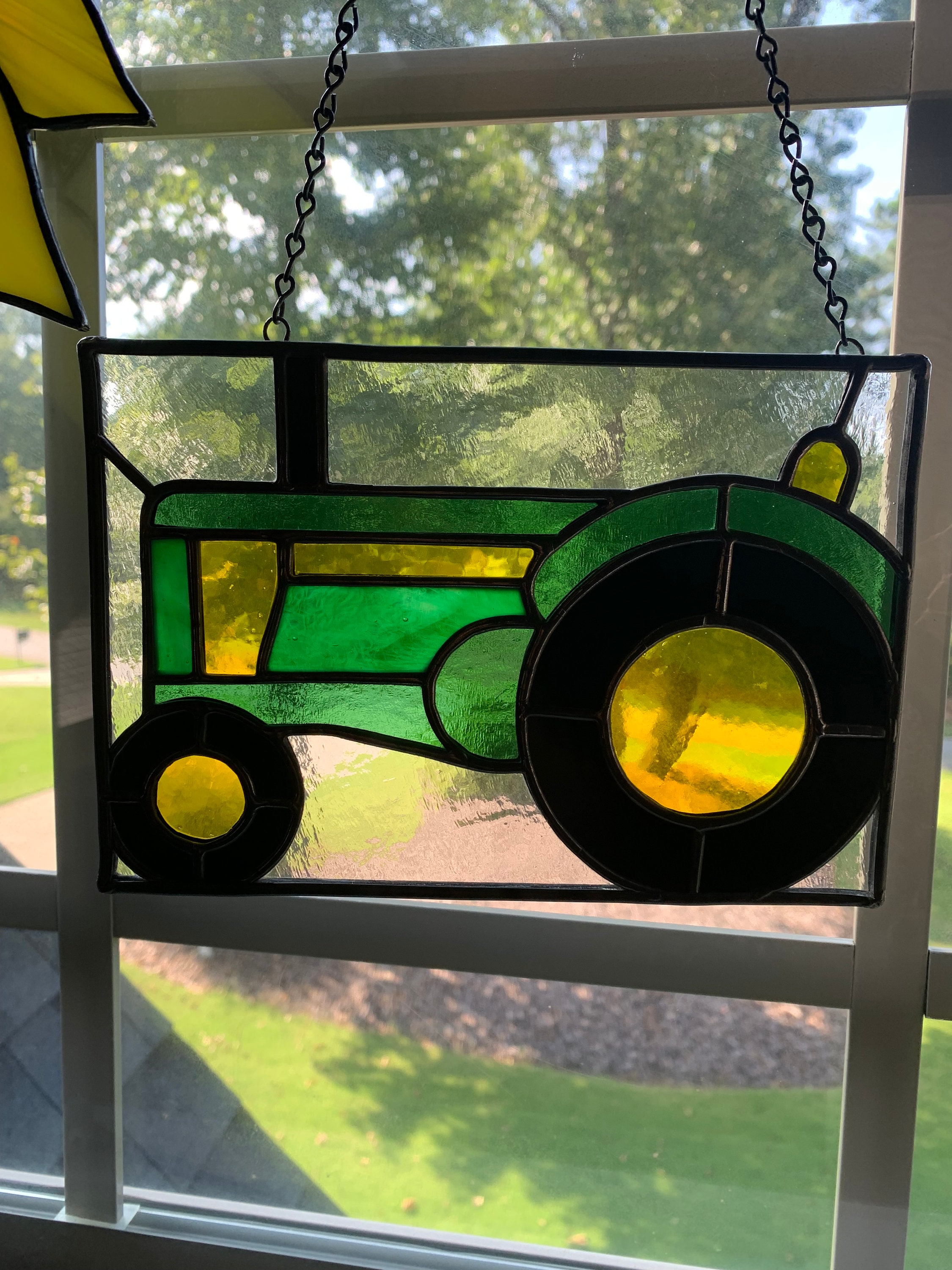 Stained Glass John Deere Tractor - Etsy