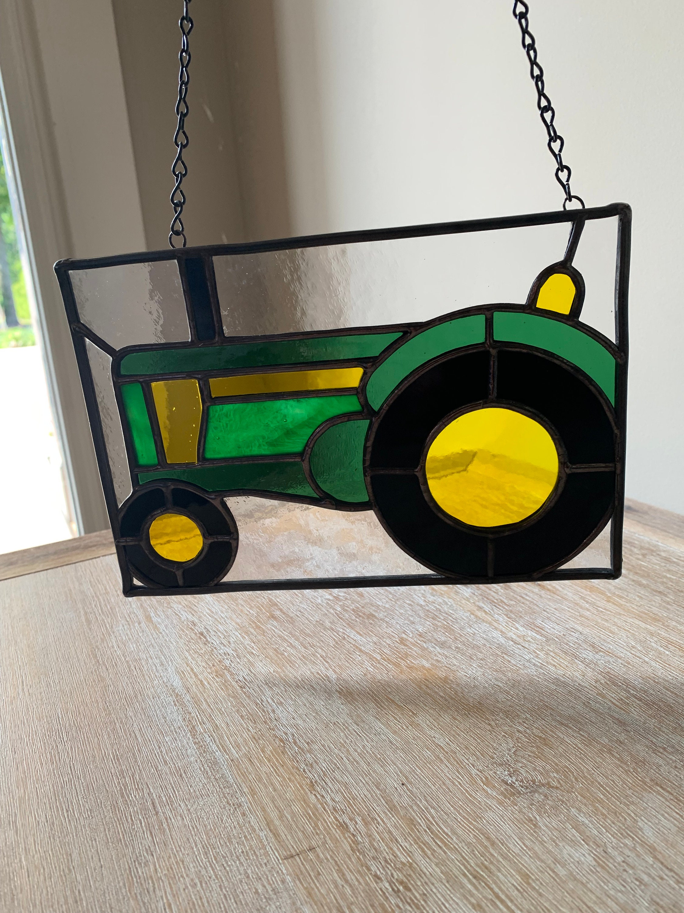 Stained Glass John Deere Tractor - Etsy