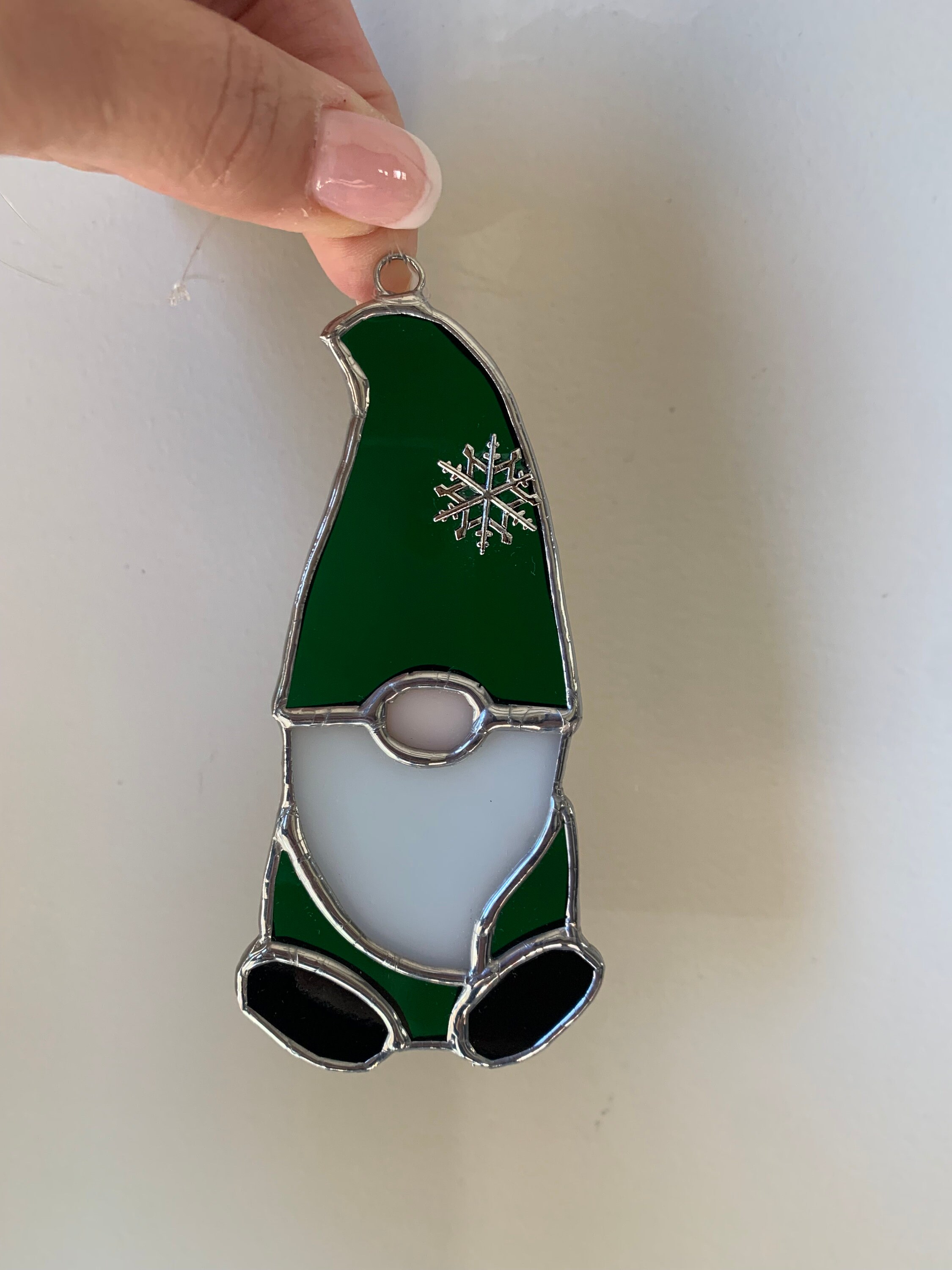 Stained Glass Gnome Ornament / Sun Catcher - Etsy