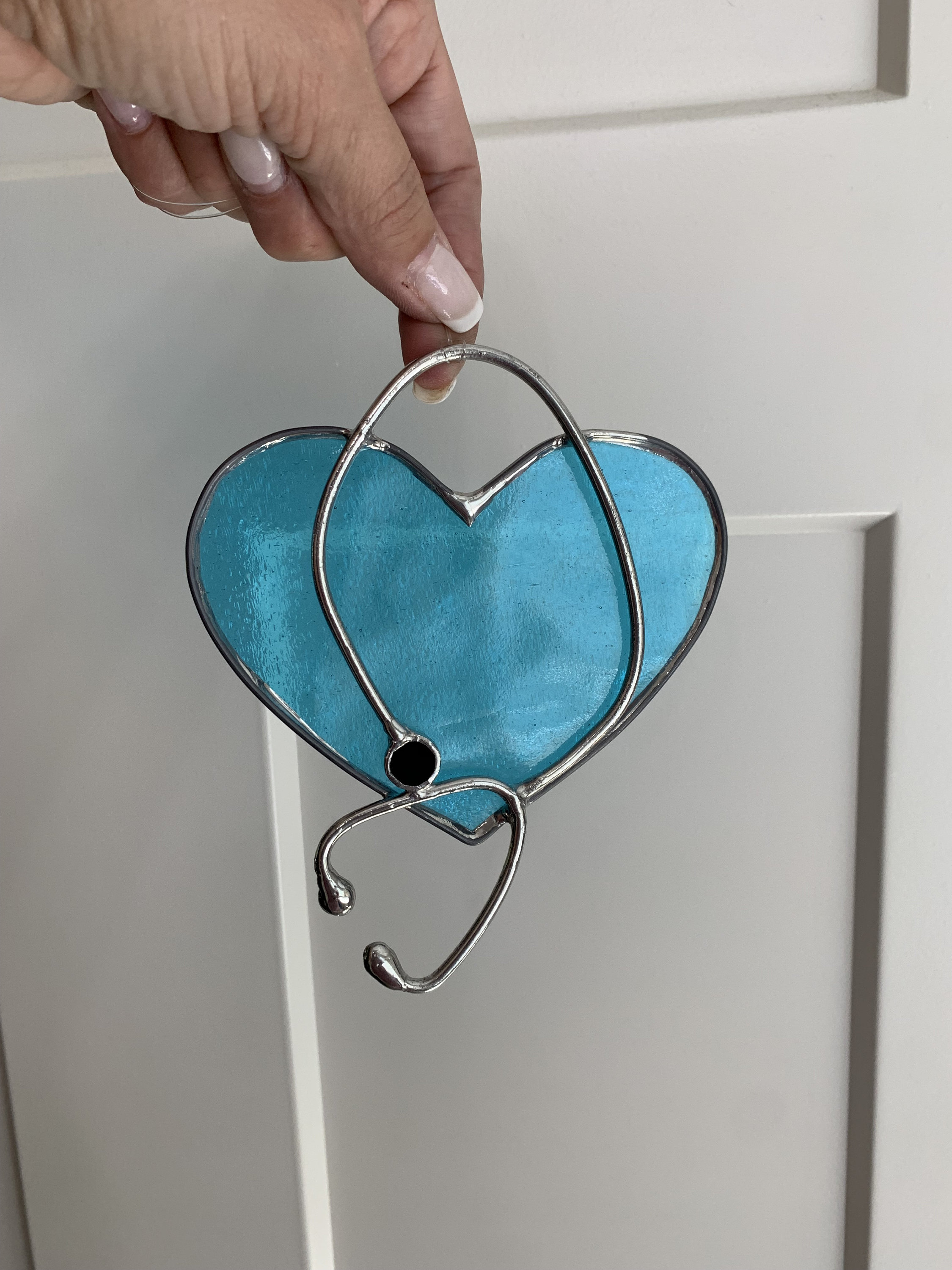 Stained Glass Heart With Stethoscope - Etsy