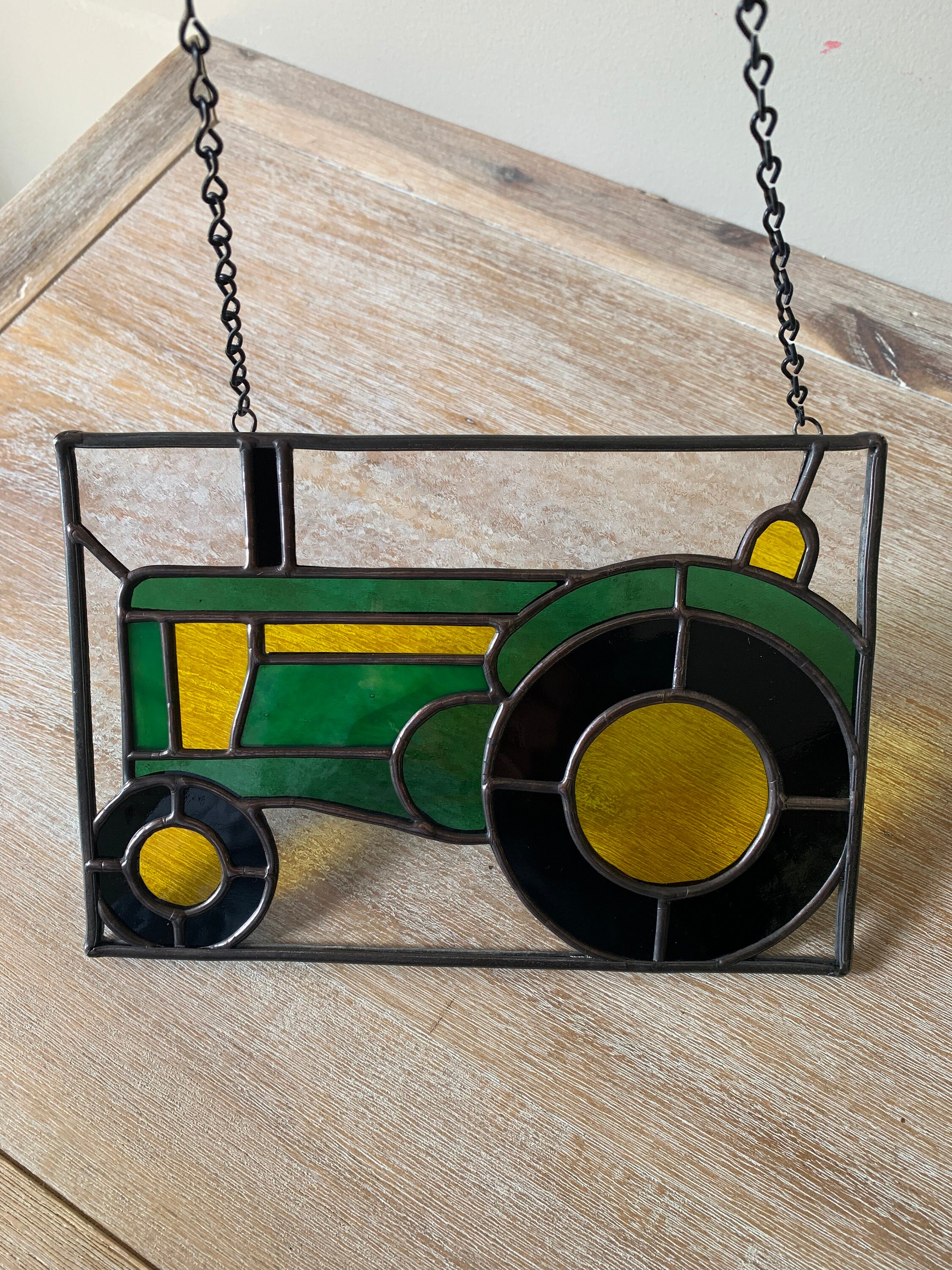 Stained Glass John Deere Tractor - Etsy
