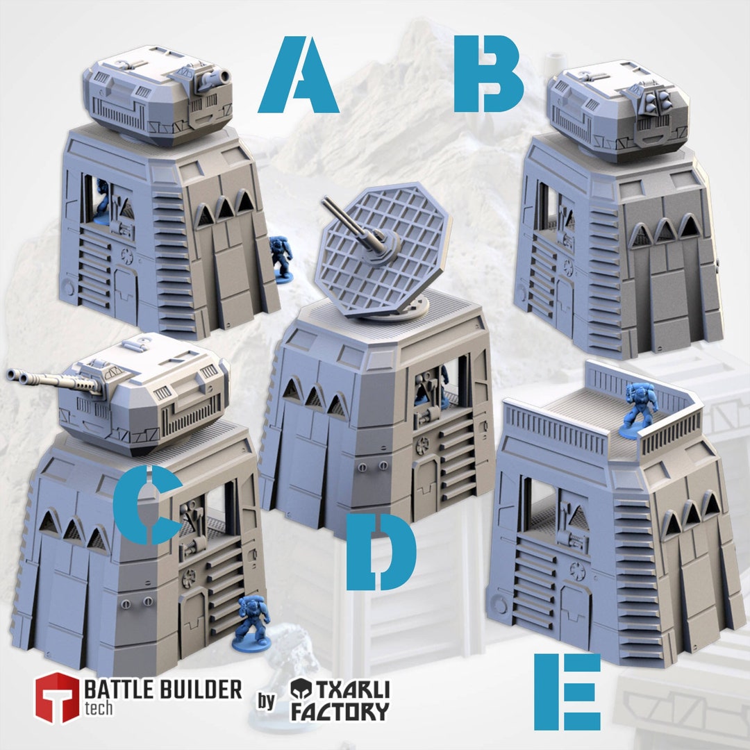 Modular Defense Towers or Weapon Platforms as Terrain for - Etsy