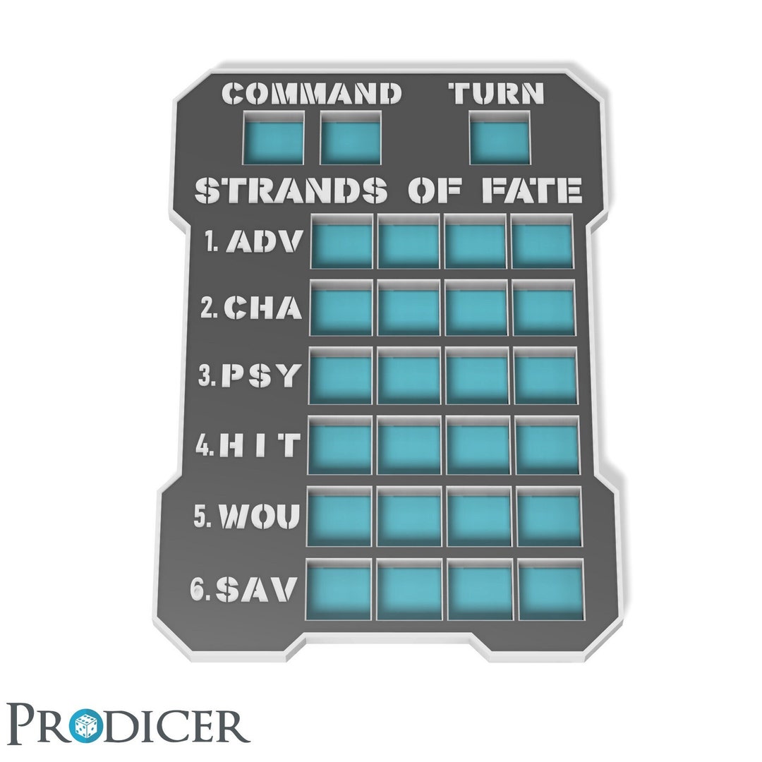 Strands of Fate Dashboard Dice Organizer Compatible With Warhammer 40K ...