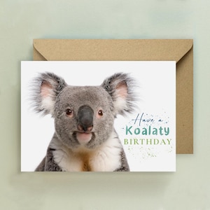 Cute Koalaty (quality) Birthday Koala Card - Etsy