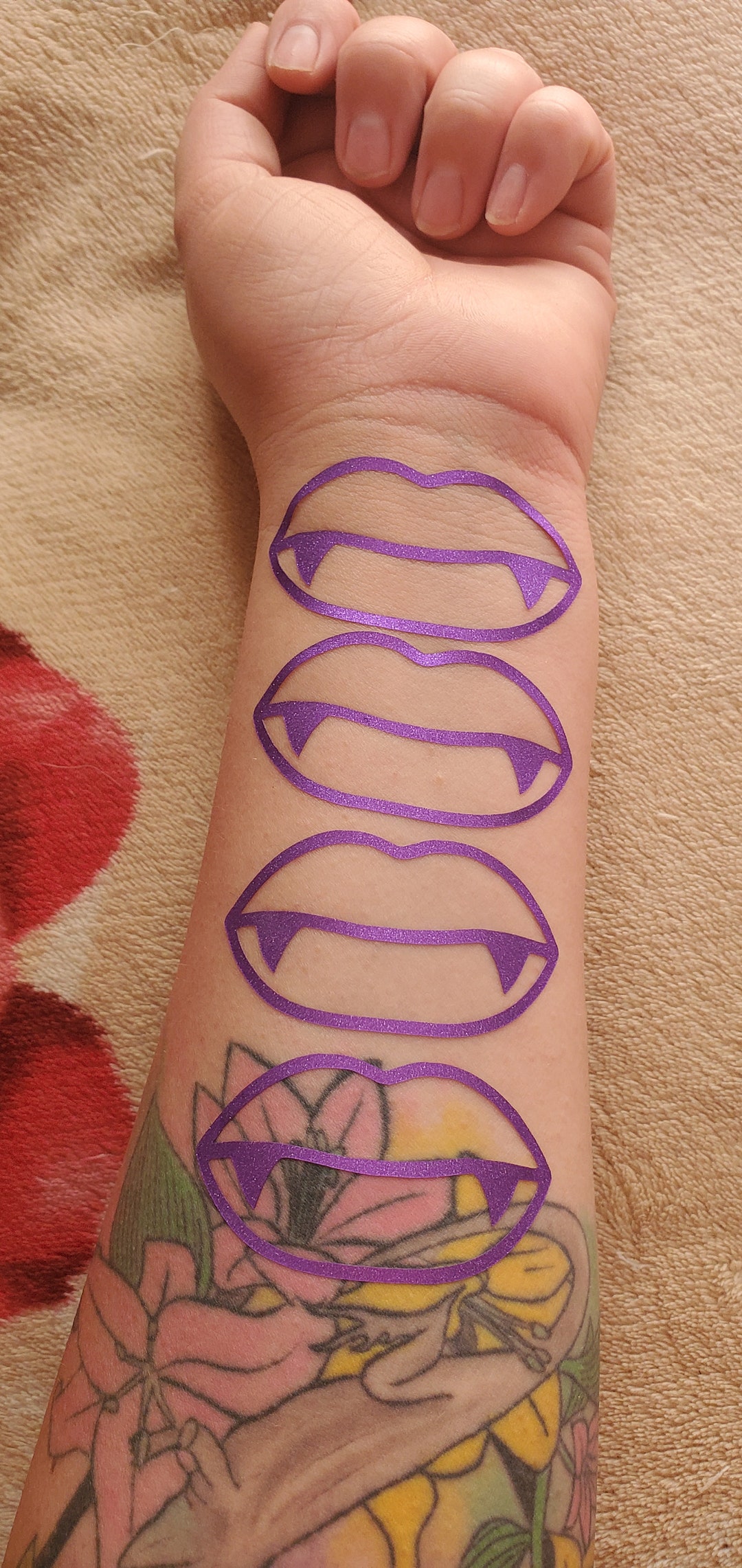 Vampire Fangs Swatch Stencils, Makeup Swatch Stencils for Arm Swatches ...