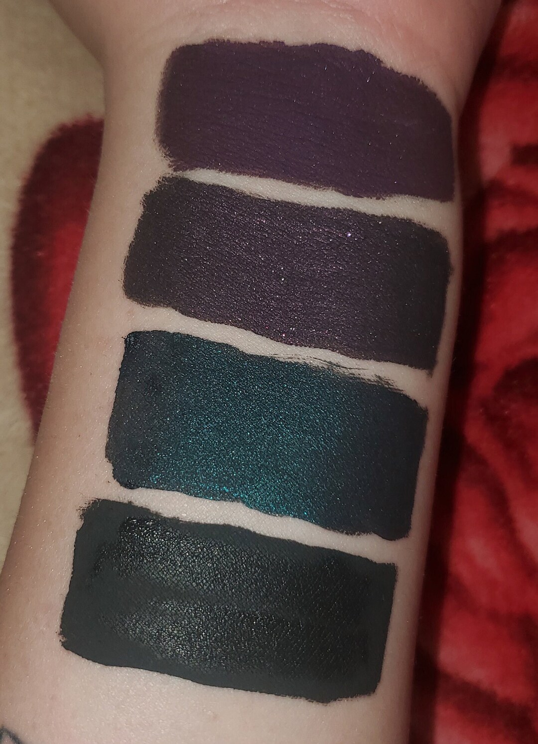 The Wednesday Adams Bundle, Matte Black Liquid Lipstick, Metallic Black ...
