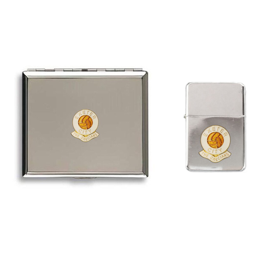 Exeter City Football Club Lighter Cigarette Case Gift Set - Etsy