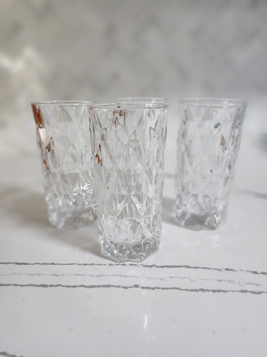 Vintage studio Crystal Glasses by Studio Silversmiths - Etsy