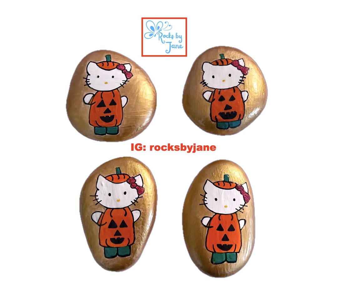 Hello Kitty Painted Rocks, Hello Kitty, Kindness Rocks, Painted Rocks ...