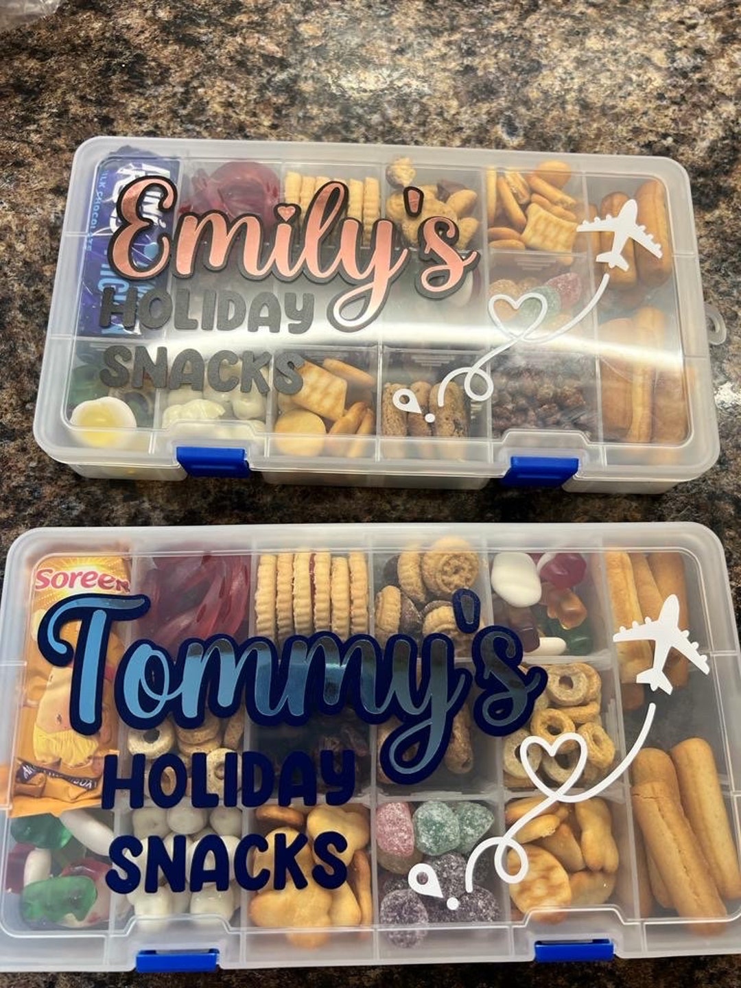 Personalised Travel Snack Boxes, Childrens Snack Boxes, Holiday Boxes ...