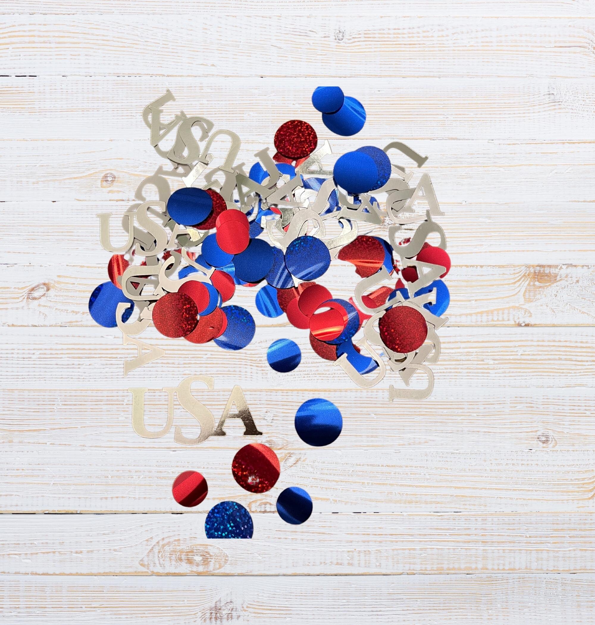USA Confetti July 4th Confetti Red White Blue Party - Etsy