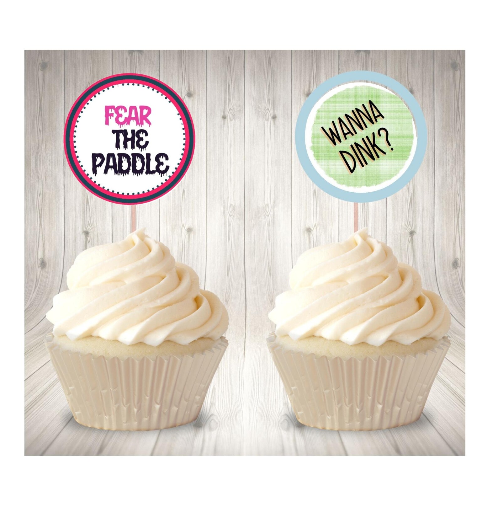 Pickleball Printable Cupcake Toppers, Instant Download, Pickleball Gift ...