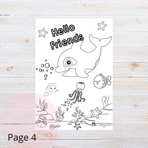 Mermaid Coloring Pages, Birthday Party Activity, Under the Sea Coloring ...