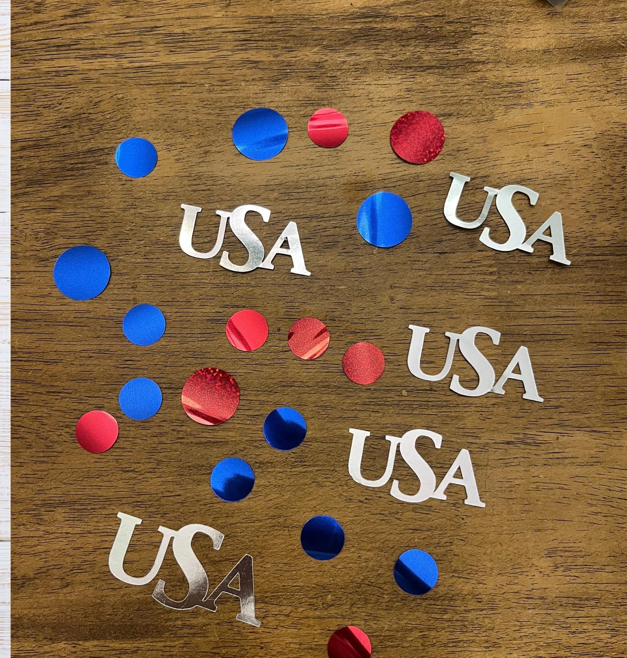 USA Confetti July 4th Confetti Red White Blue Party - Etsy
