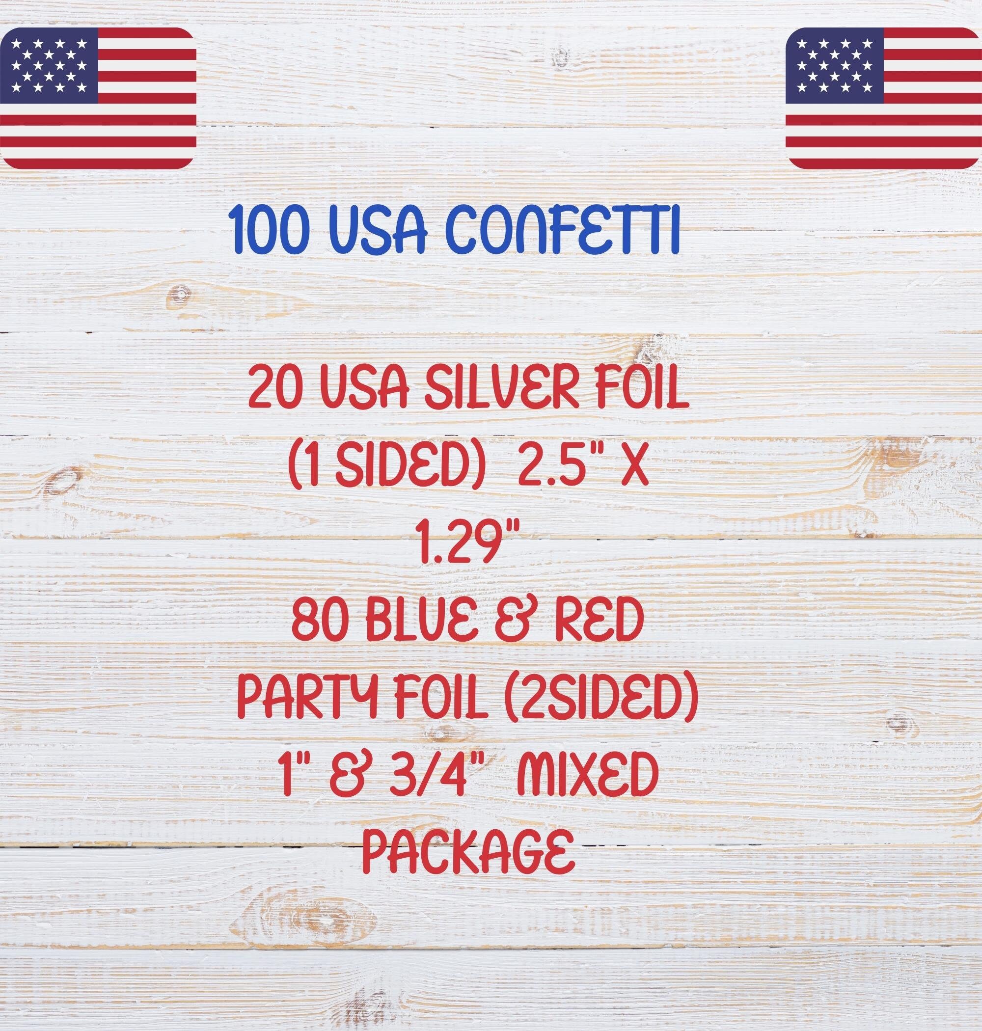 USA Confetti July 4th Confetti Red White Blue Party - Etsy