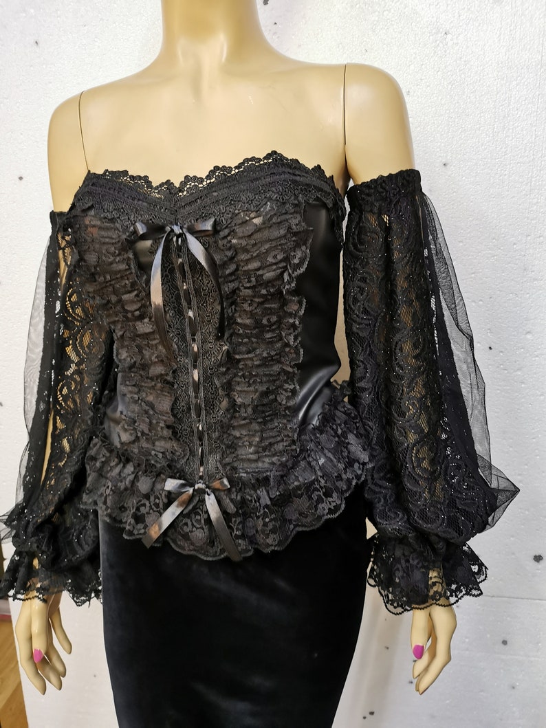 Victorian Lace Puffed Sleeves: Gothic Vampire Style for Open Dresses ...
