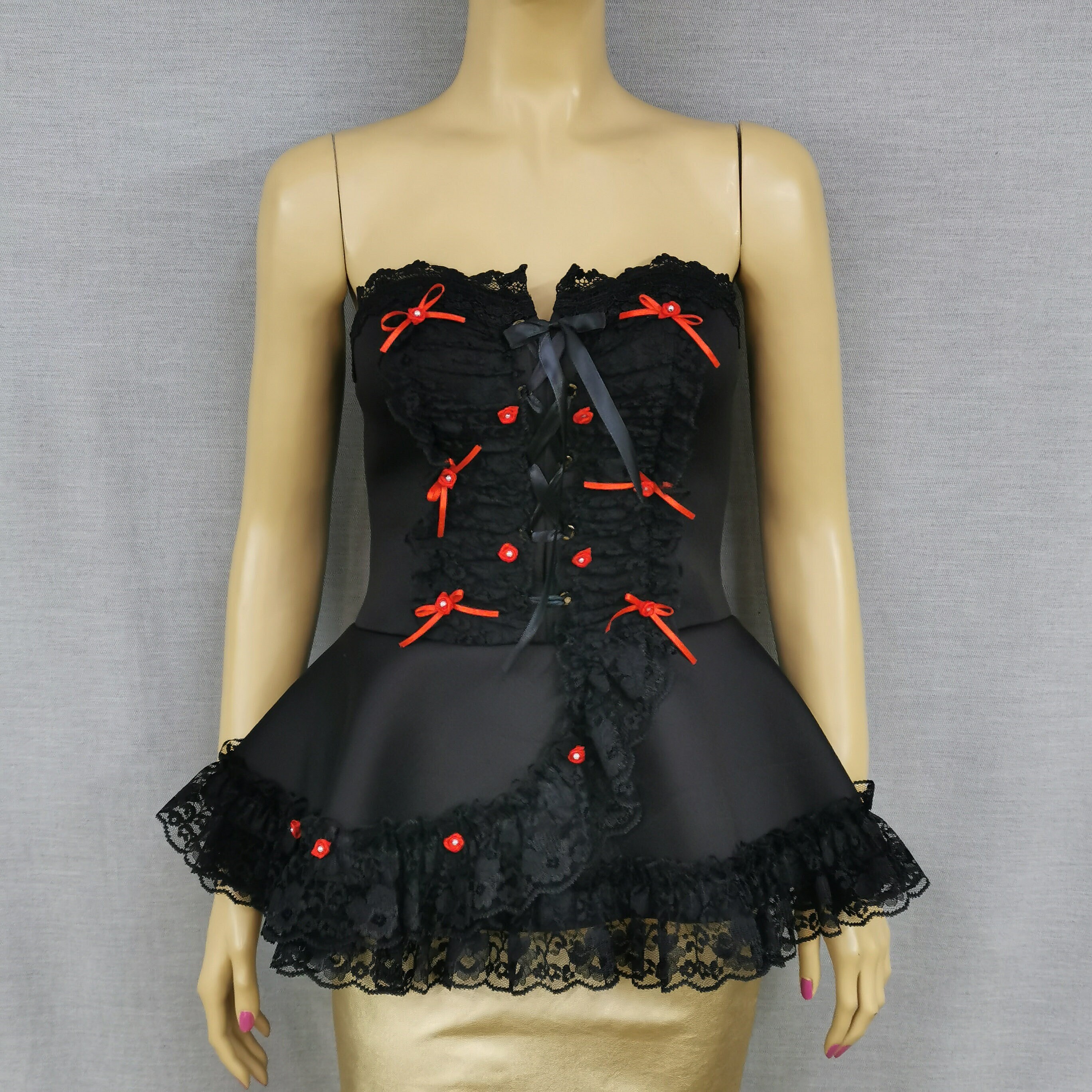 Victorian Gothic Cabaret Corset Blouse: Elegant Halloween Vampire ...