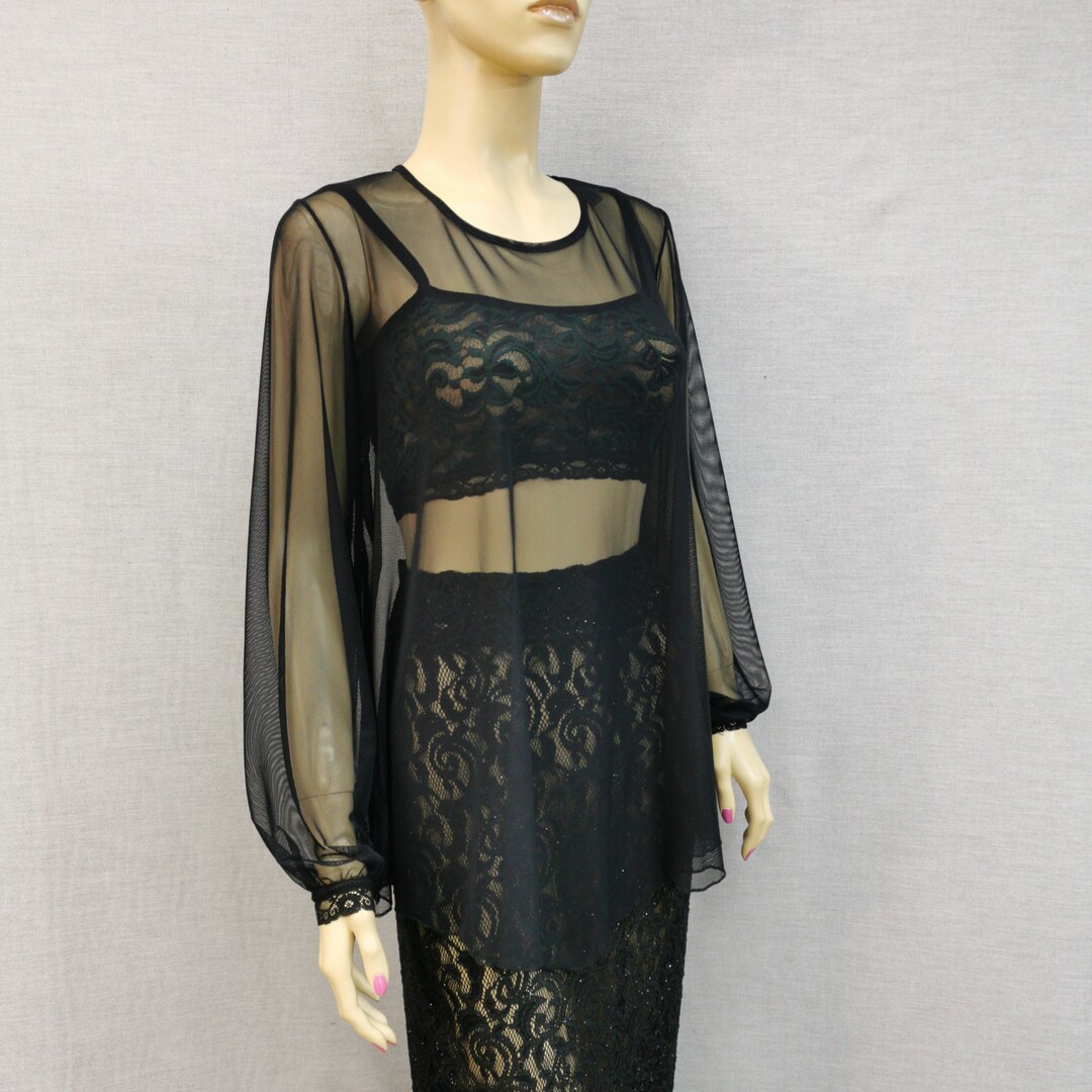 Sheer Mesh Tunic: Oversized Boho Blouse for Wedding, Beach, Festival ...