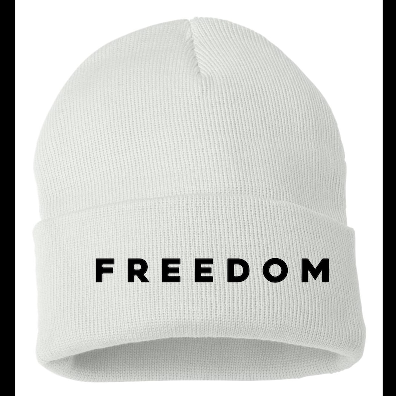 Embroidered Charlie Kirk FREEDOM Cuffed Beanie Made in the USA Charlie ...