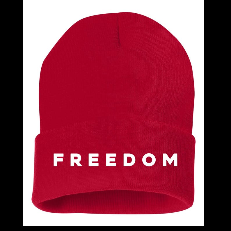 Embroidered Charlie Kirk FREEDOM Cuffed Beanie Made in the USA Charlie ...