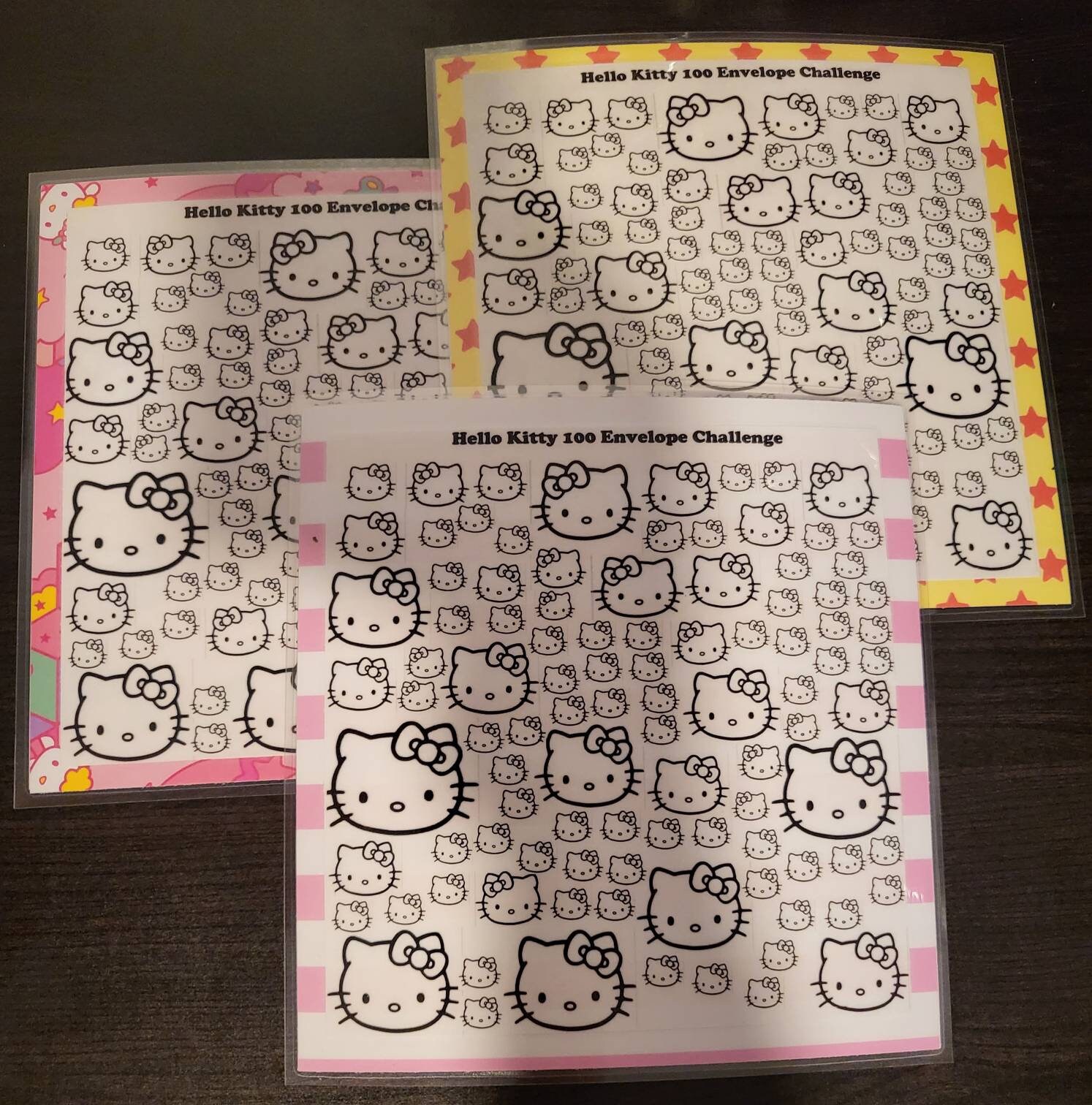 Micro Hello Kitty 100 Envelope Challenge Kit - Etsy
