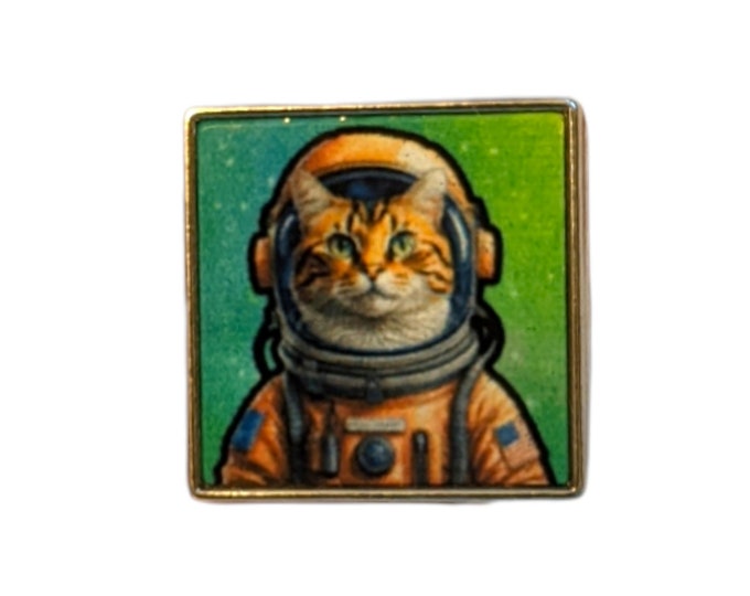 Space Cat Enamel Pin - Etsy