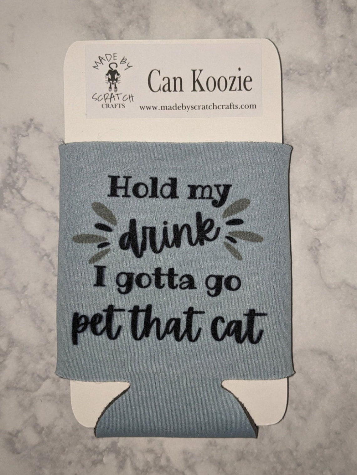 Hold My Drink I Gotta Go Pet That Cat Noeprene/foam Can Koozie - Great ...