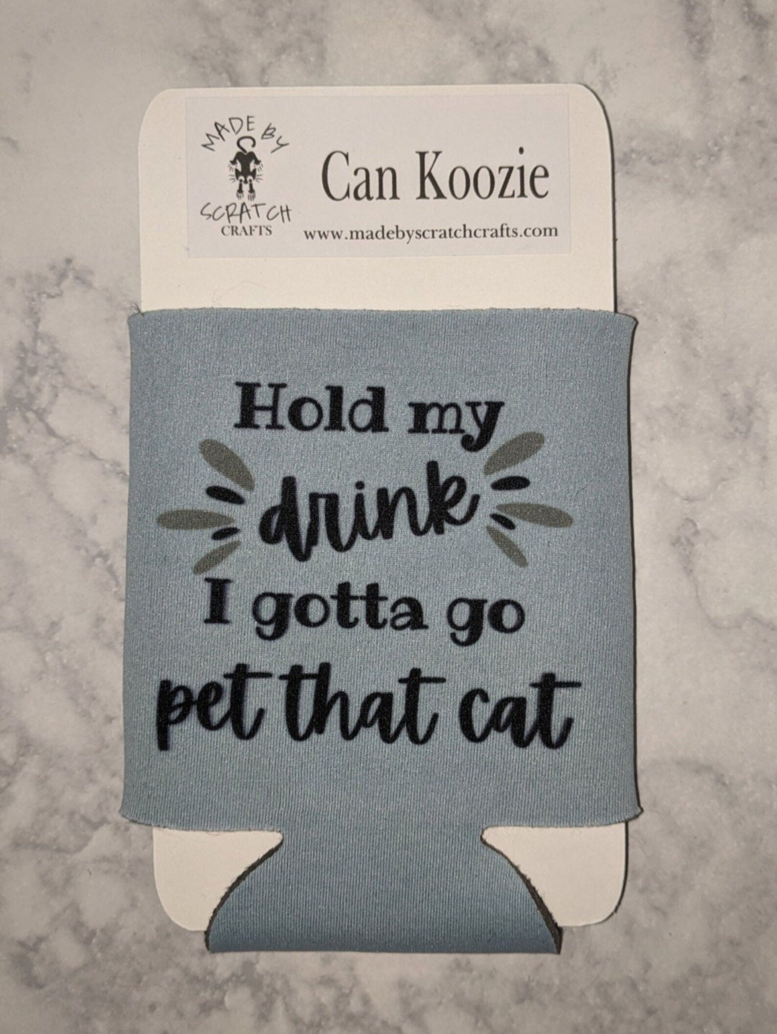 Hold My Drink I Gotta Go Pet That Cat Noeprene/foam Can Koozie - Great ...
